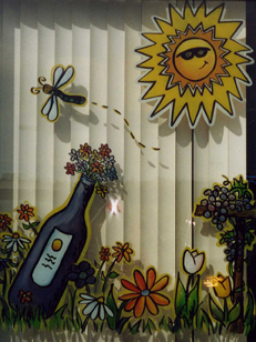Spring & Summer Window Paintings - Graphic Garden Design Studio
