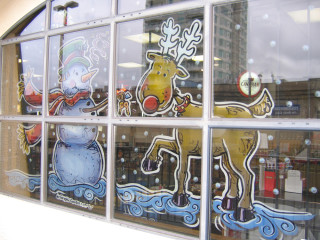 Animals & Winter Window Paintings - Graphic Garden Design Studio