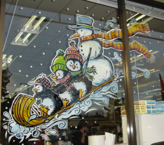 Animals & Winter Window Paintings - Graphic Garden Design Studio