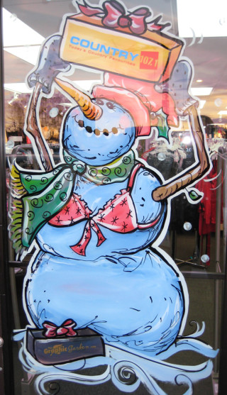 Snowmen Window Paintings - Graphic Garden Design Studio