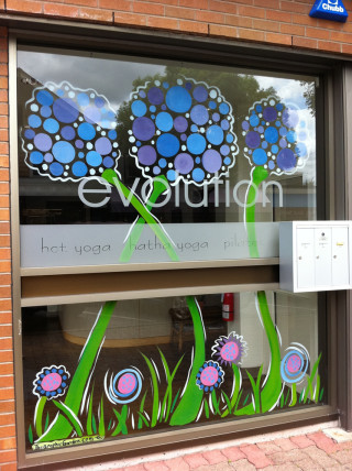 Spring & Summer Window Paintings - Graphic Garden Design Studio