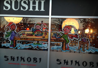Santa & Elf Window Paintings - Graphic Garden Design Studio