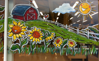 Spring & Summer Window Paintings - Graphic Garden Design Studio