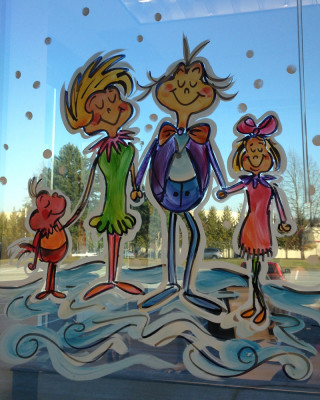 Character Window Paintings - Graphic Garden Design Studio