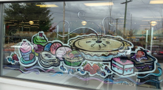 Promotional Window Paintings - Graphic Garden Design Studio