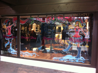 Character Window Paintings - Graphic Garden Design Studio