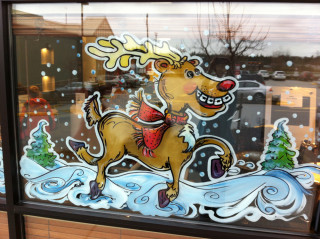 Animals & Winter Window Paintings - Graphic Garden Design Studio