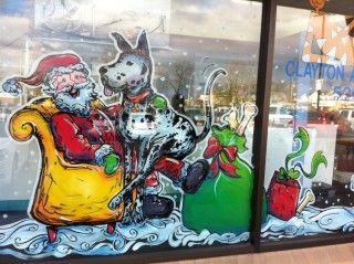 Santa & Elf Window Paintings - Graphic Garden Design Studio