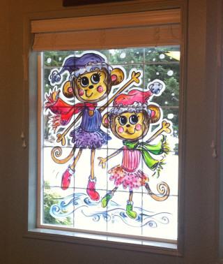Character Window Paintings - Graphic Garden Design Studio
