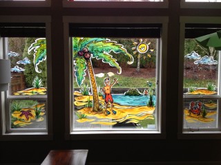 Spring & Summer Window Paintings - Graphic Garden Design Studio