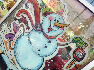 Snowmen Window Paintings - Graphic Garden Design Studio