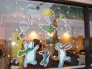Animals & Winter Window Paintings - Graphic Garden Design Studio