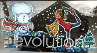 Santa & Elf Window Paintings - Graphic Garden Design Studio