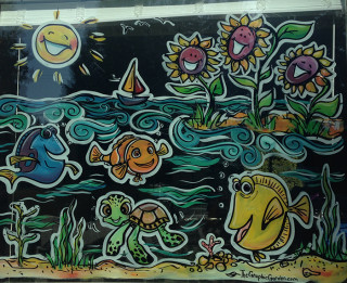 Spring & Summer Window Paintings - Graphic Garden Design Studio