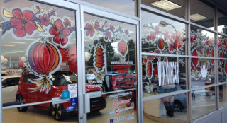 Spring & Summer Window Paintings - Graphic Garden Design Studio